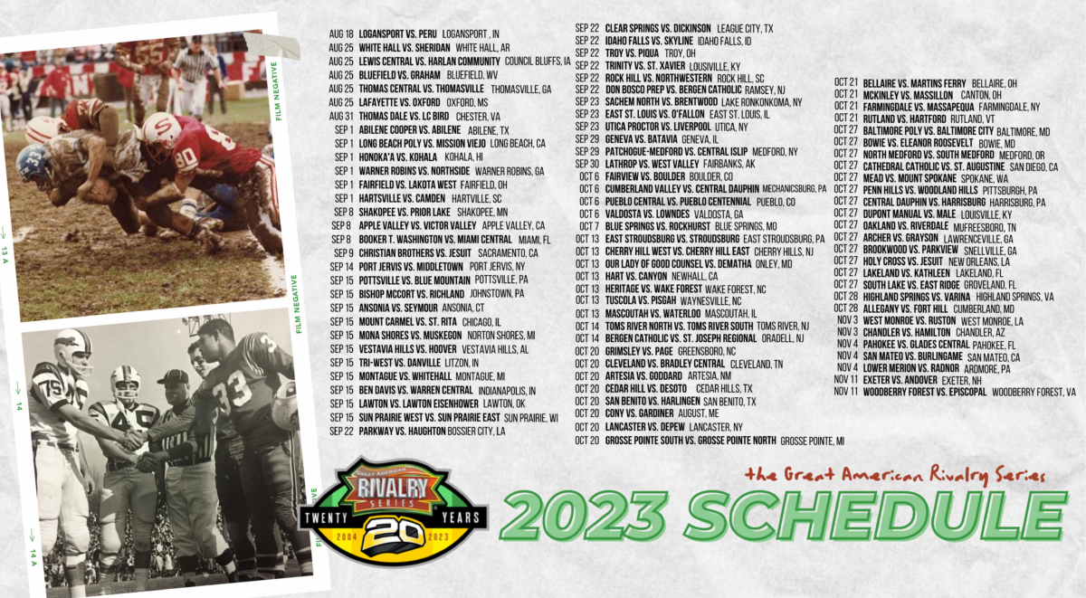 2023 Schedule - Great American Rivalry Series